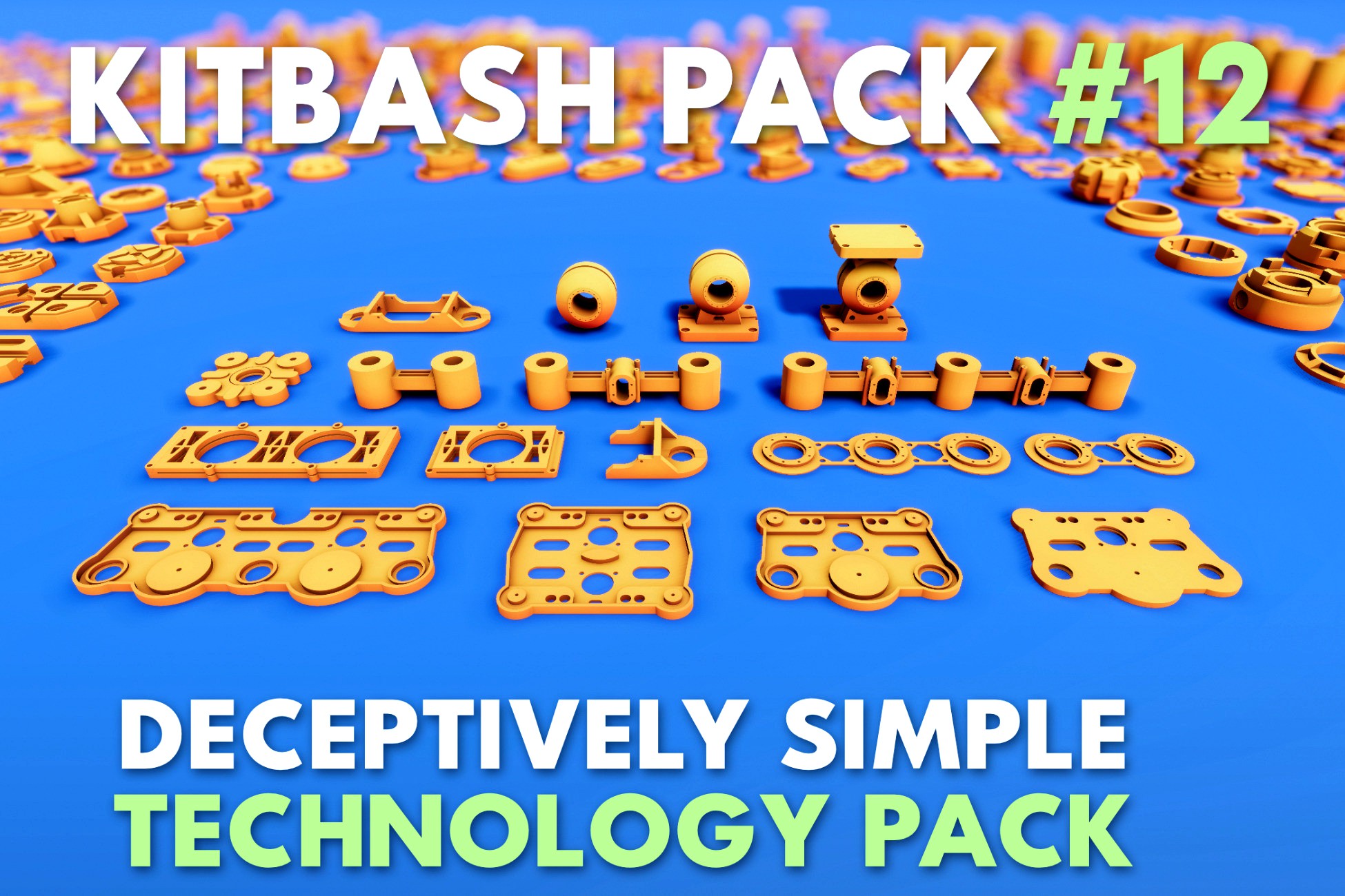 Simple Technology Kitbash #12 3d model