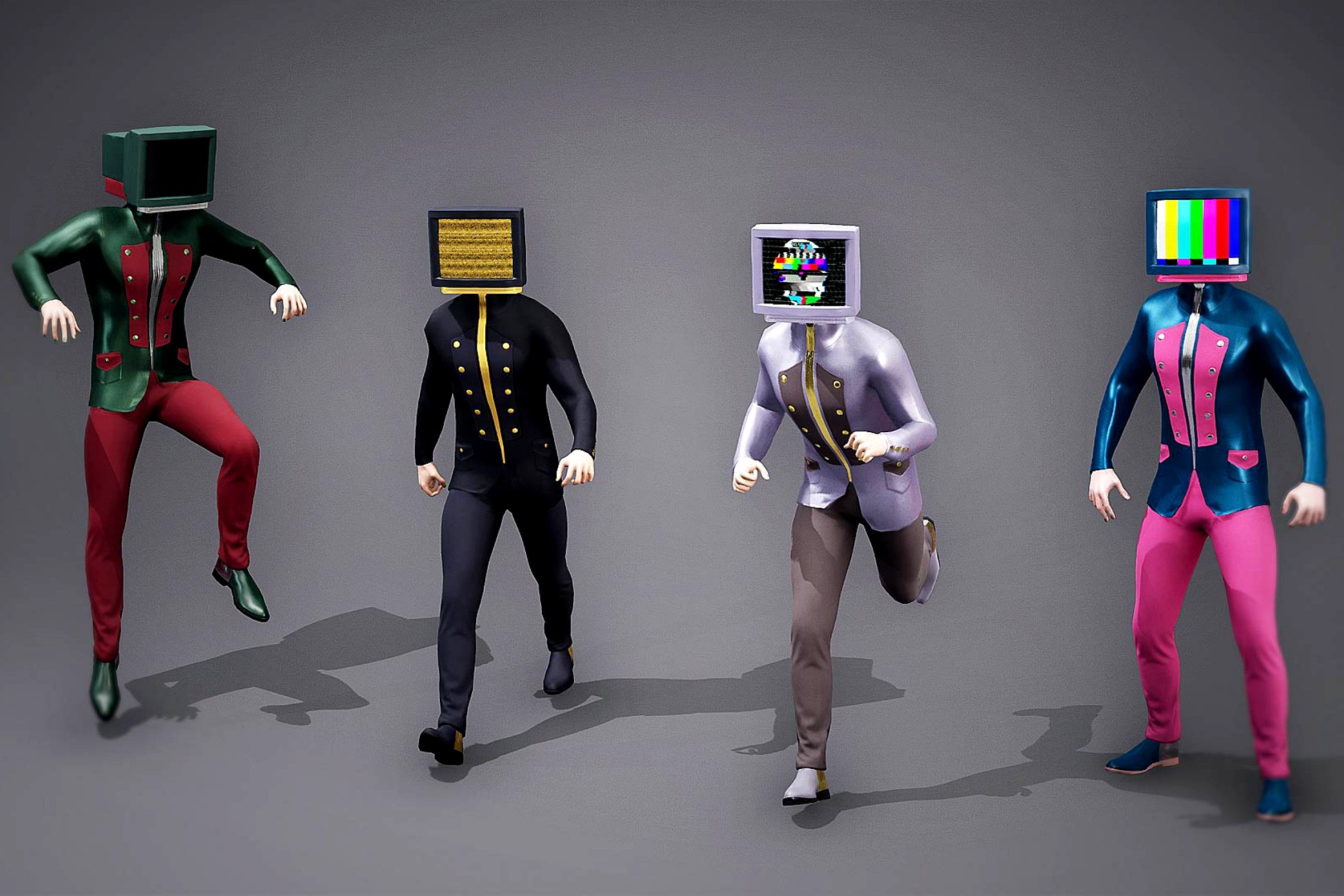 Robot Mr Monitor Head 3d model