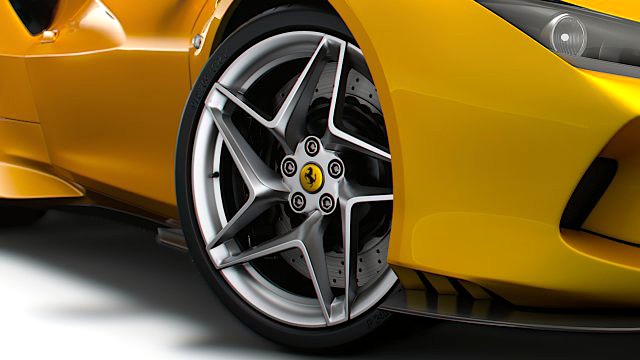 Ferrari F8 Spider 2023 wheel 3d model