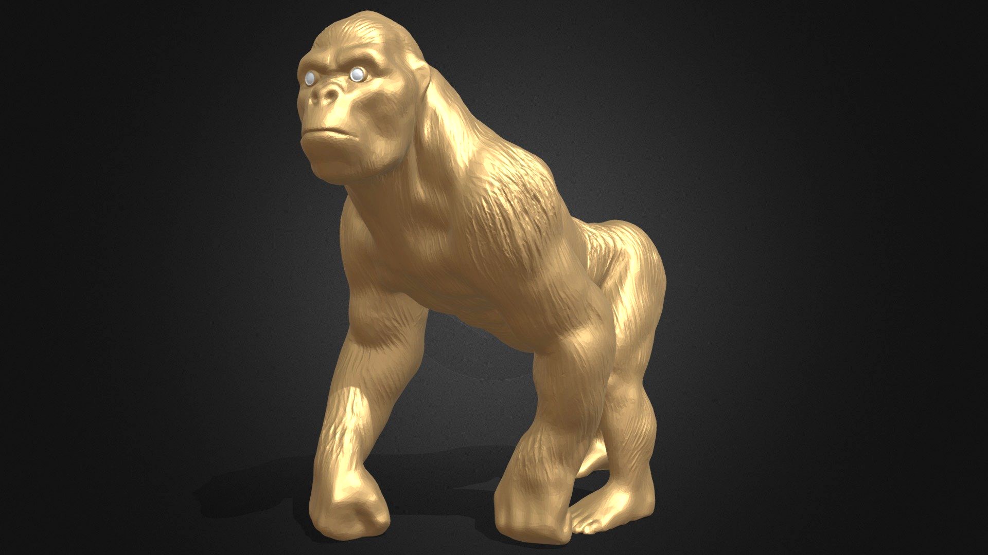 Gold Gorilla 3d model