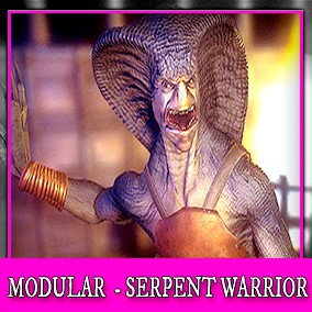 Serpent Warrior - Snake, Naga, RPG Character Pack - Fantasy RPG 3d model