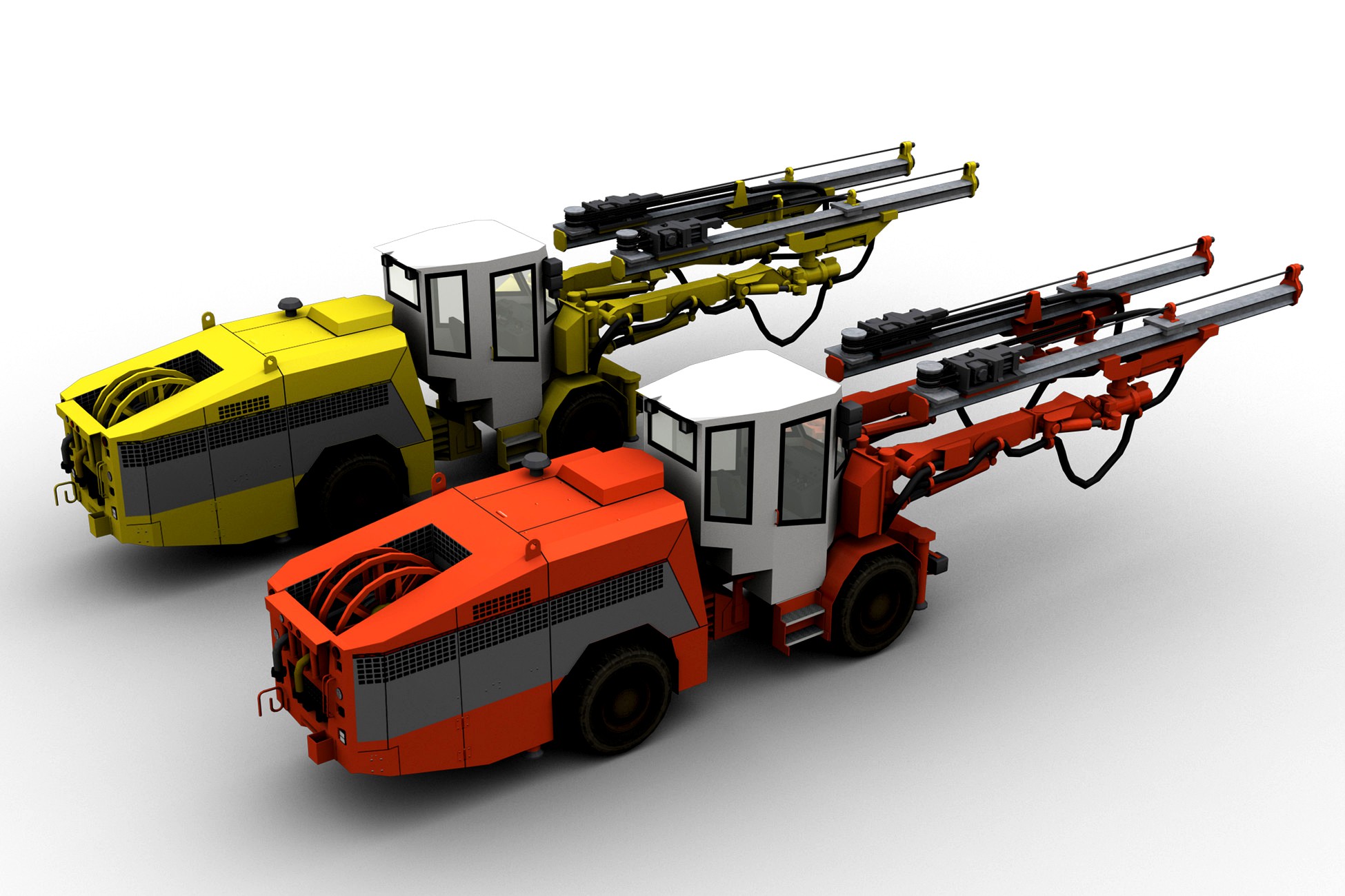 Sandvik Drill Rig Underground 3d model
