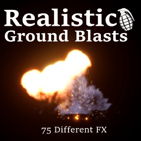 Realistic Ground Blasts - VFX Explosion Pack 3d model