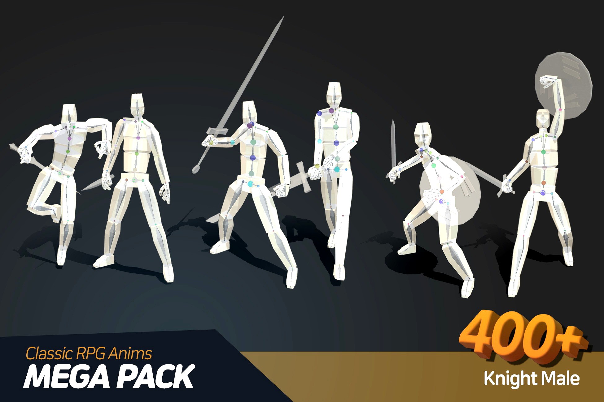 RPG Animation Mega Pack [Knight Male] 3d model