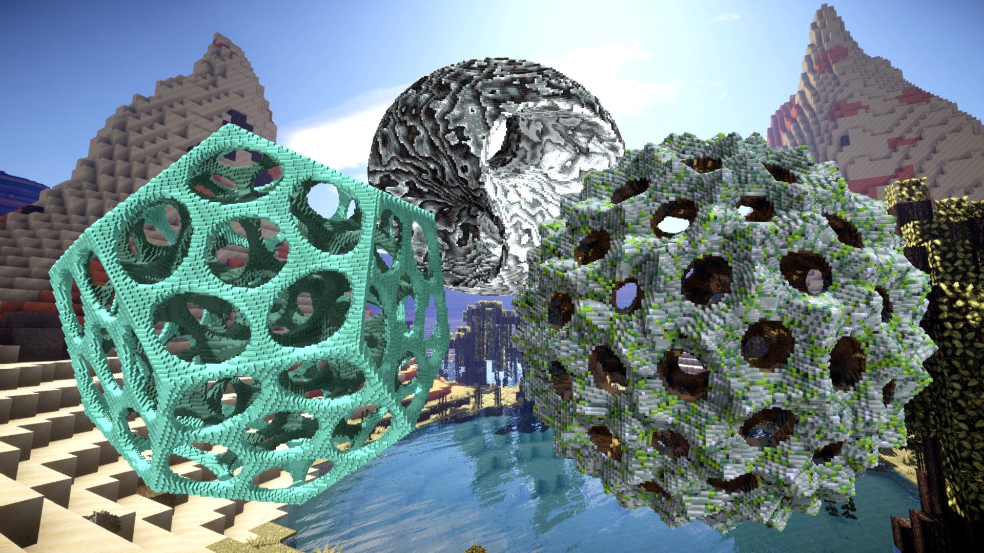 Minecraft Math Sculptures 10-12 Build Schematic 3d model