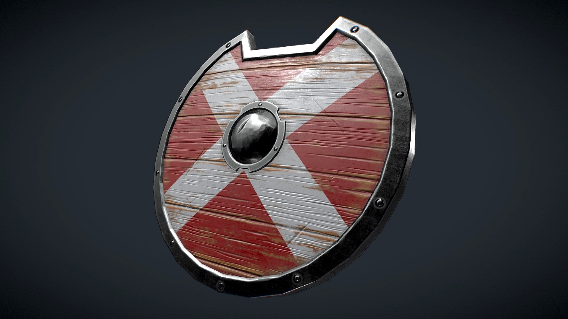 Viking Weapons - Curved Shield III 3d model