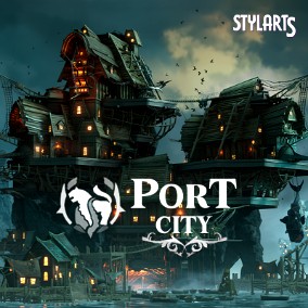 Stylized Pirate Port City (Modular) 3d model