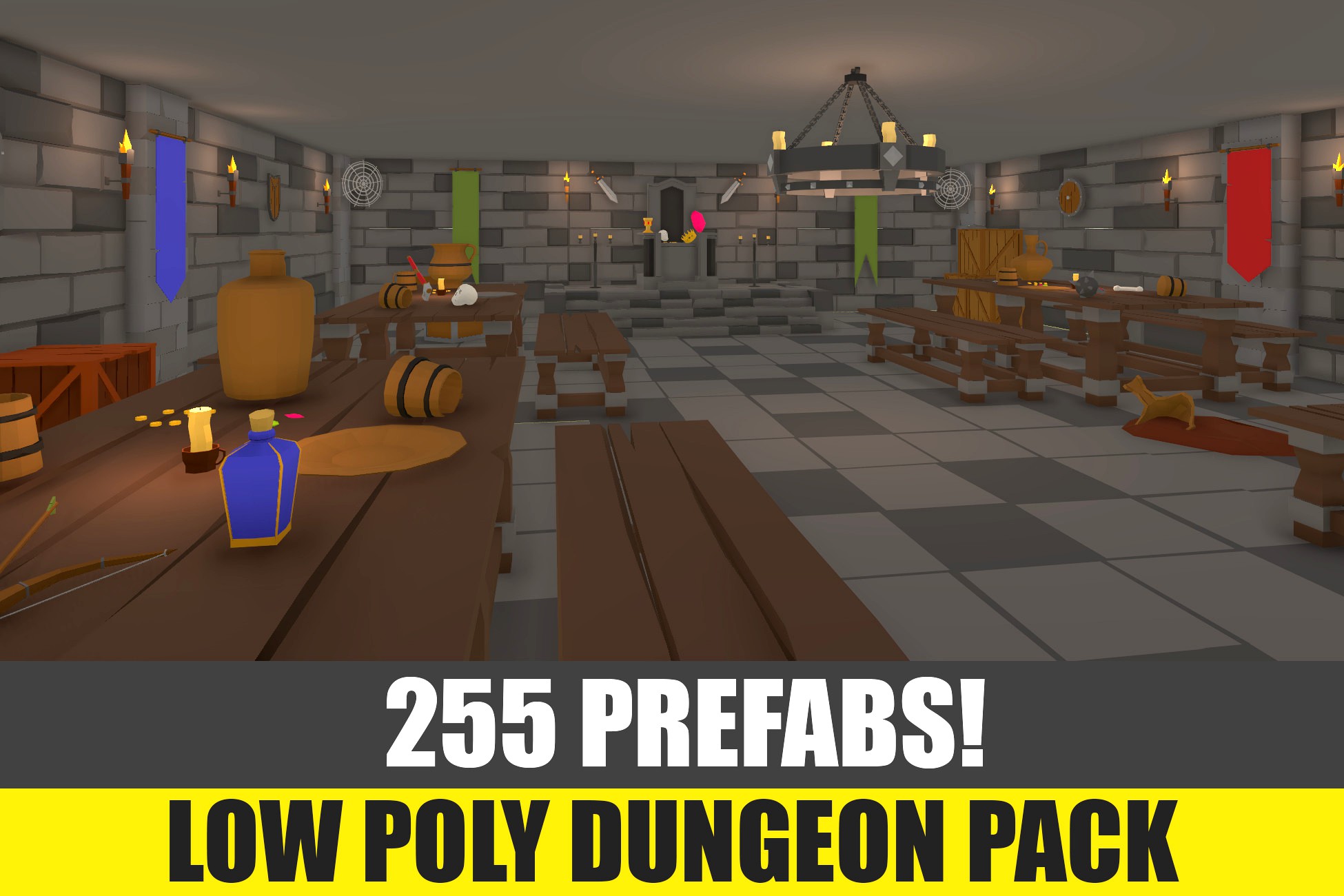 Low Poly Cartoon Dungeons 3d model