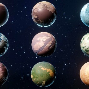 Alien Sci-Fi Planets 3D Models Pack