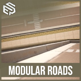 Realistic Road Pack (Modular) 3d model