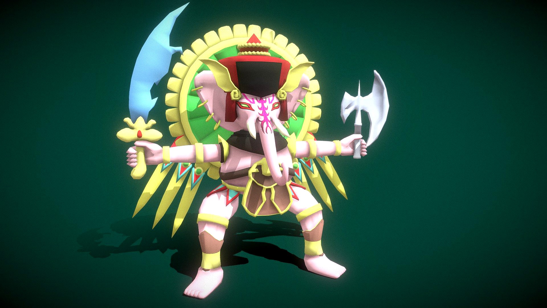 Fire King Avatar Arvata (Yugioh) 3d model