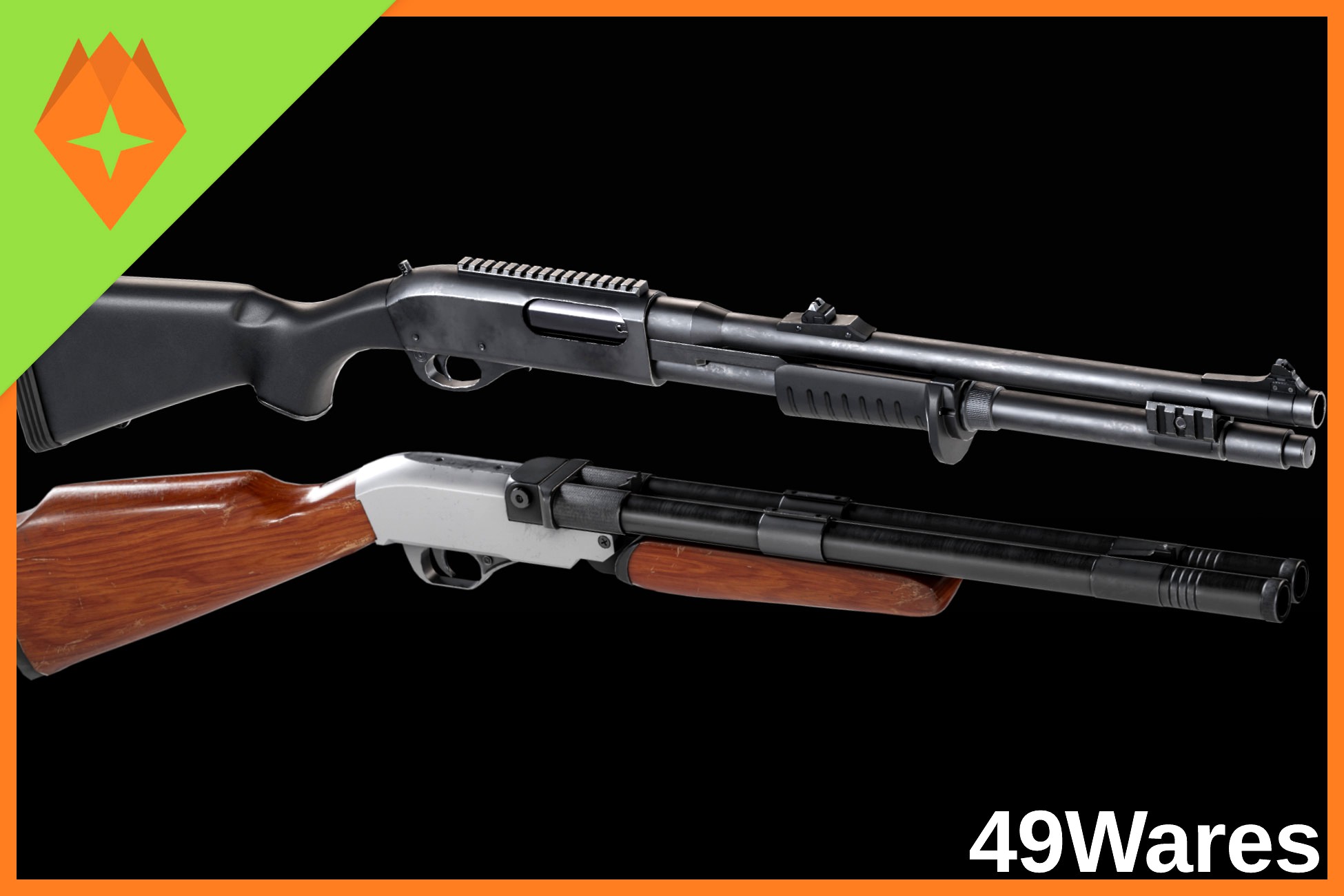 FPS Weapons - Animated Shotguns - Pack 1 3d model