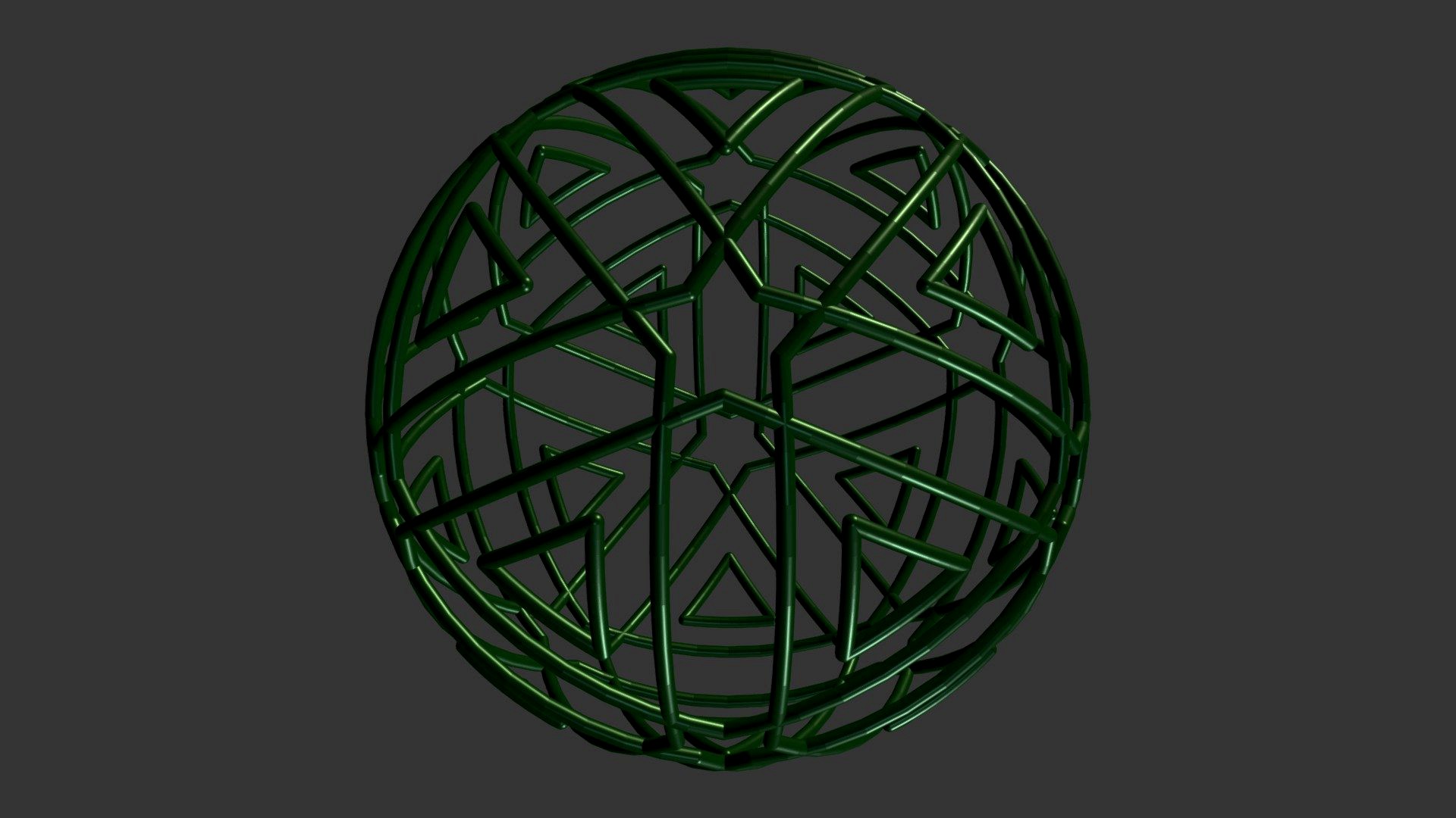 Spherical tiling - icosahedron, scheme 2b 3d model