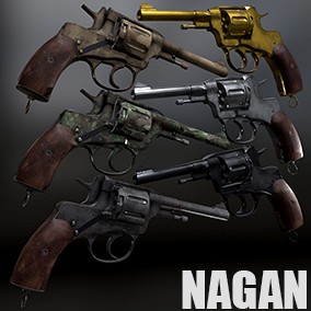 Used NAGAN Revolver 3d model