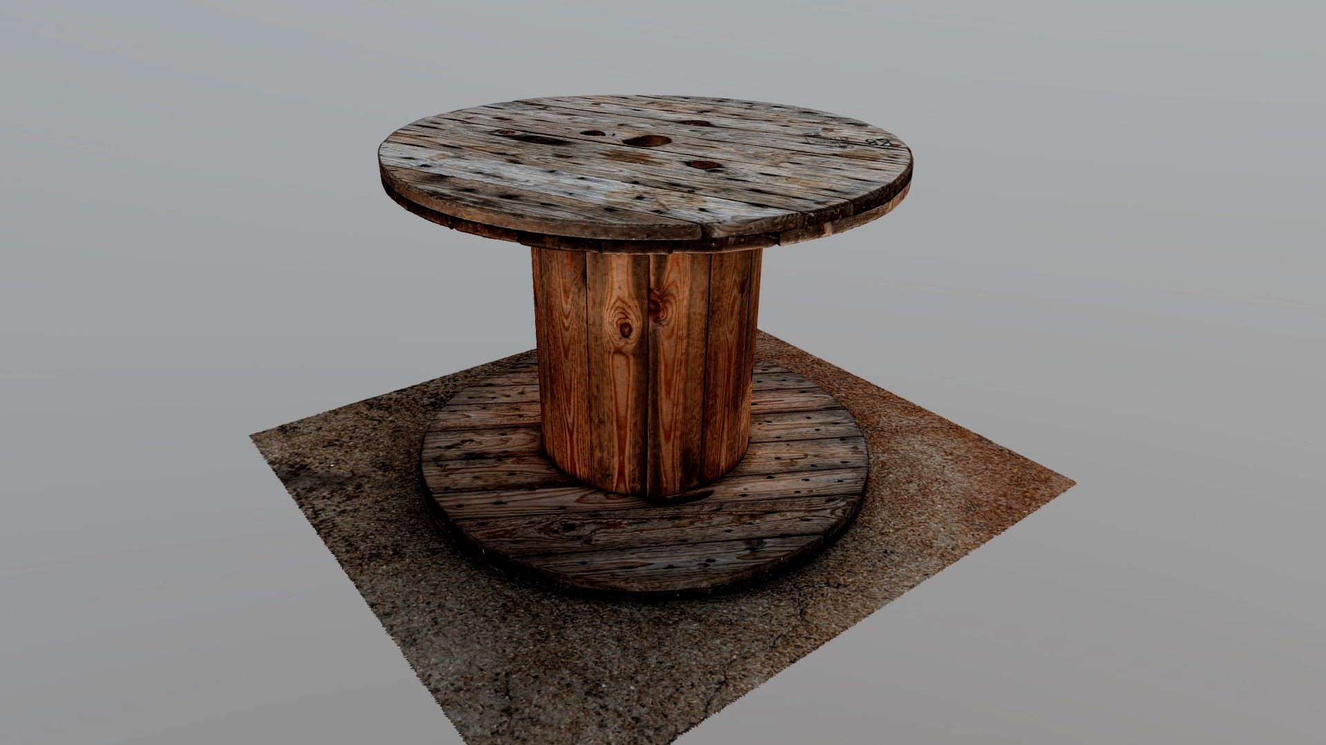 Cable Reel Table 3d model