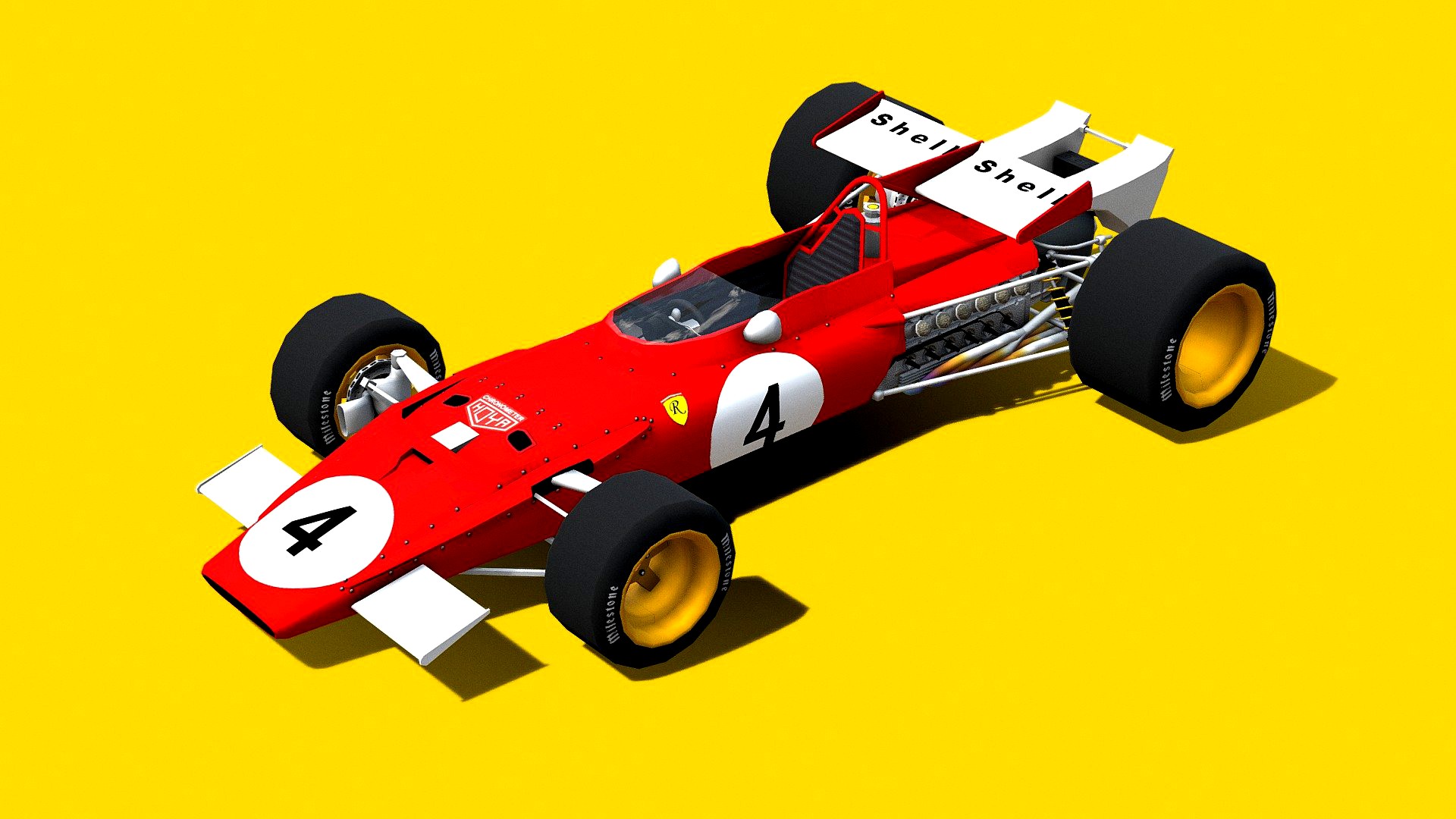 Formula 1 1970 - Medium poly version 3d model