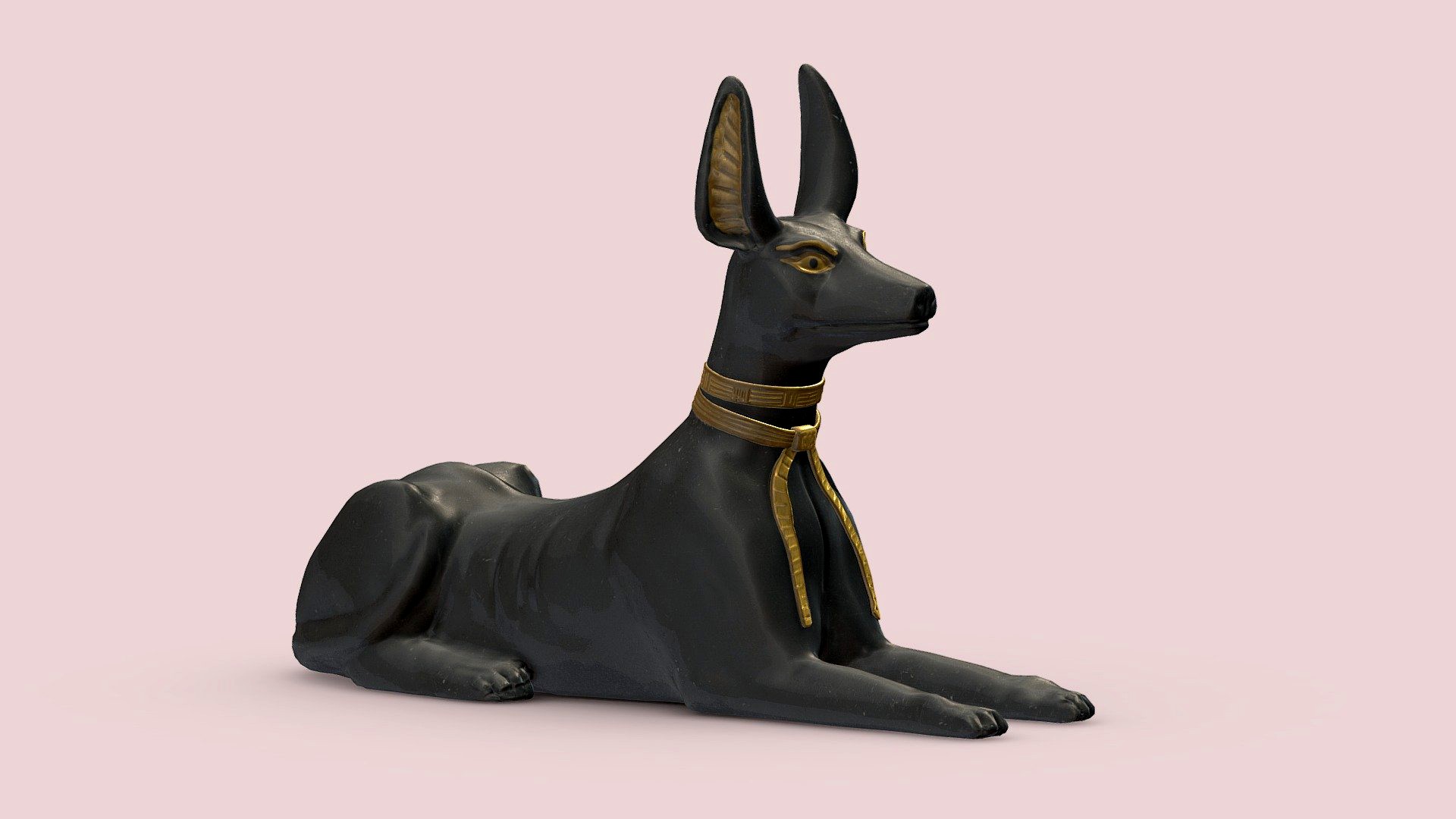 Egyptian God Anubis Dog PBR - 3D Printable model