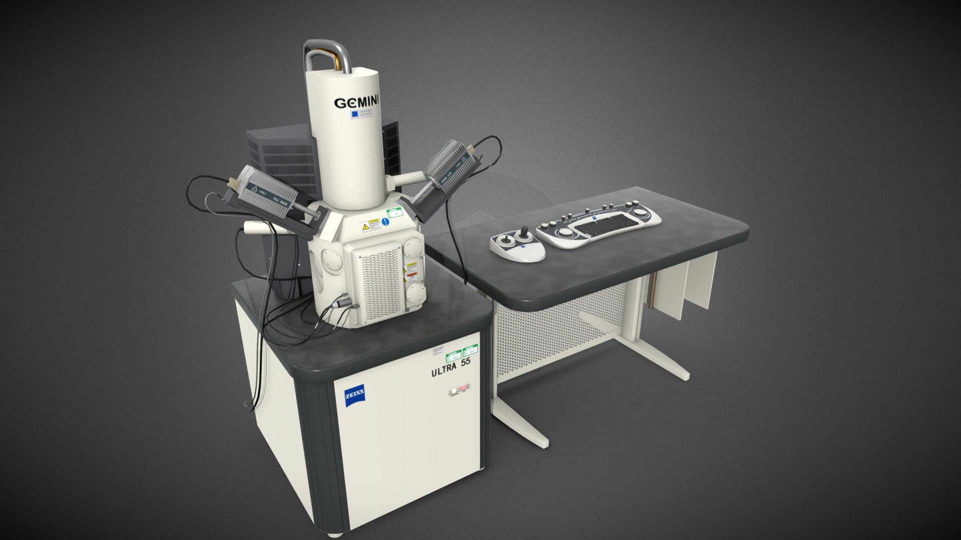electron microscope FESEM Gemini 3d model electron microscope FESEM Gemini 3d model