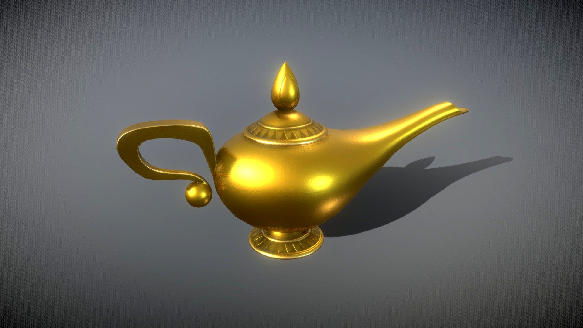 Stylized Genie Lamp 3d model
