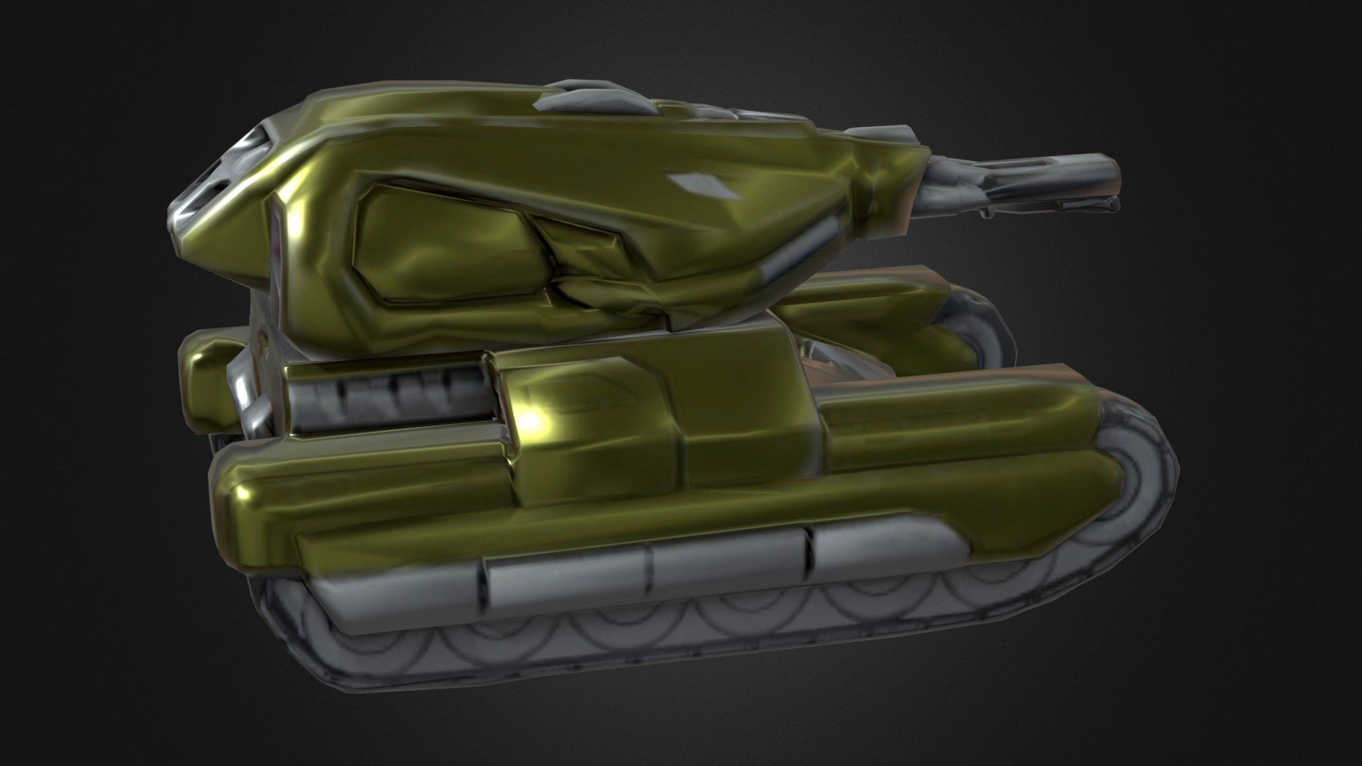 Cartoon Tank (Low-Poly) 3d model