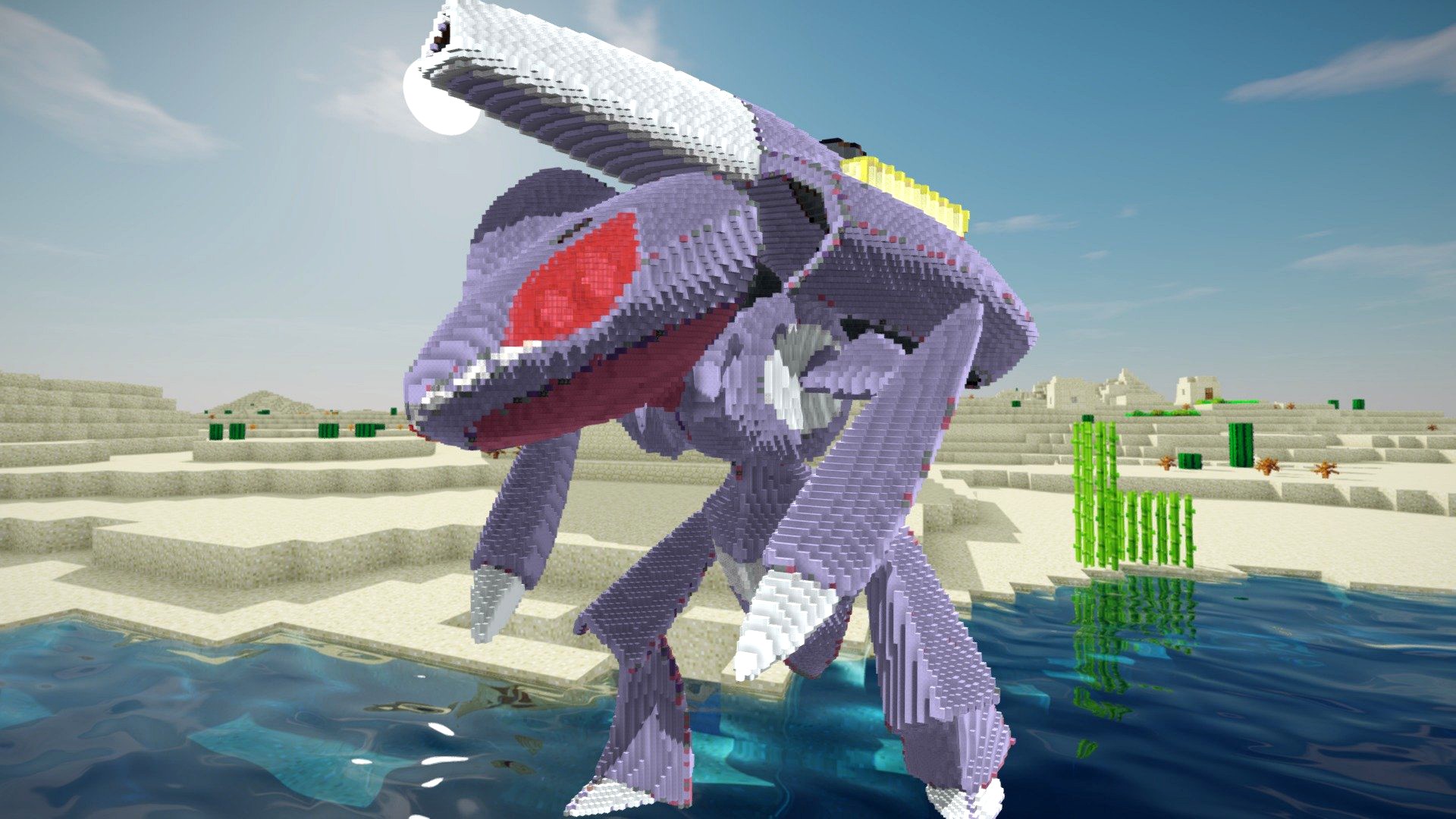 Minecraft Genesect Build Schematic 3d model