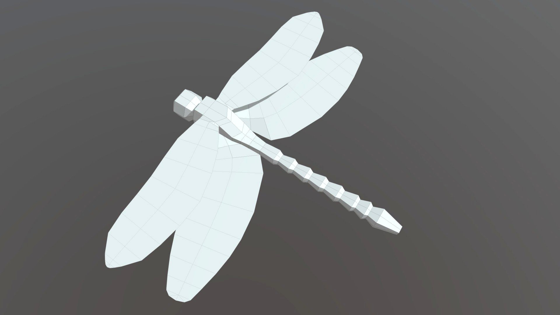 Dragonfly model for papercraft 3d