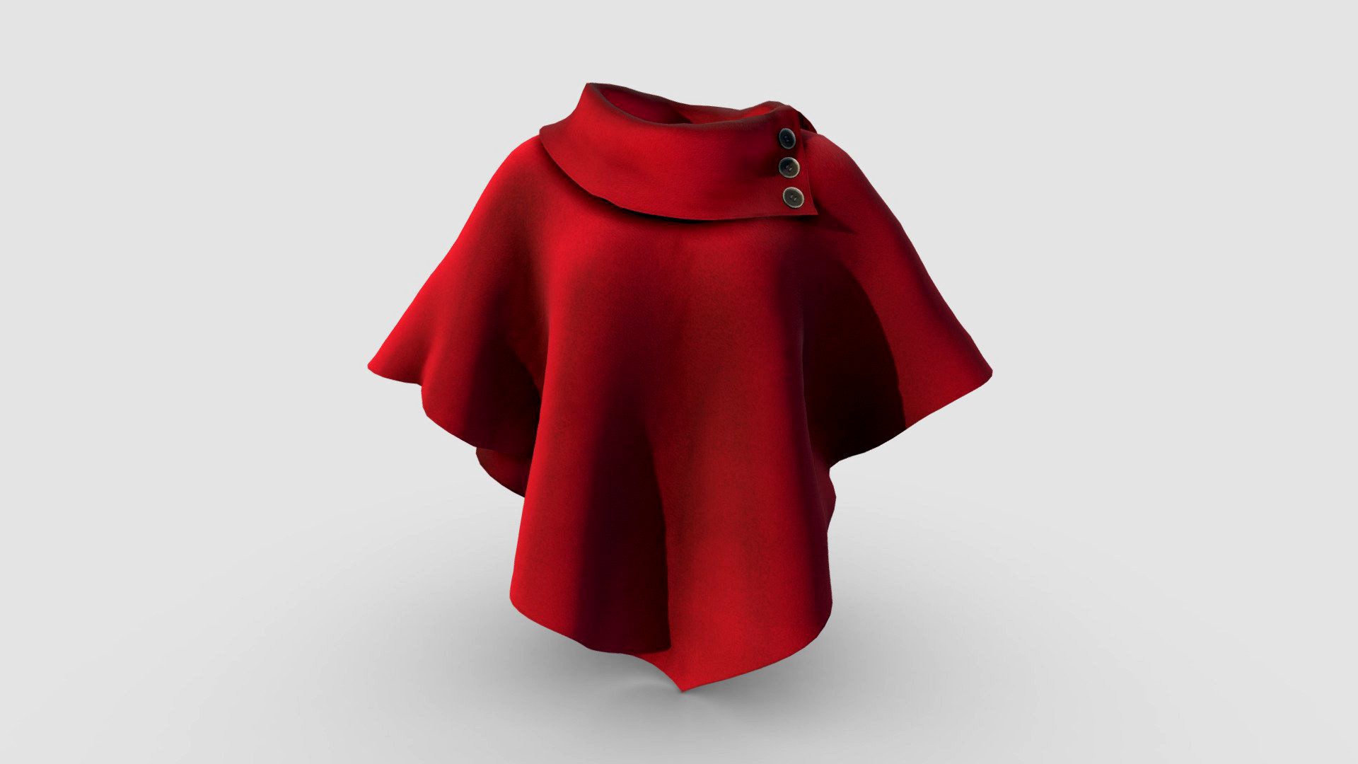 Female Poncho Cape 3d model