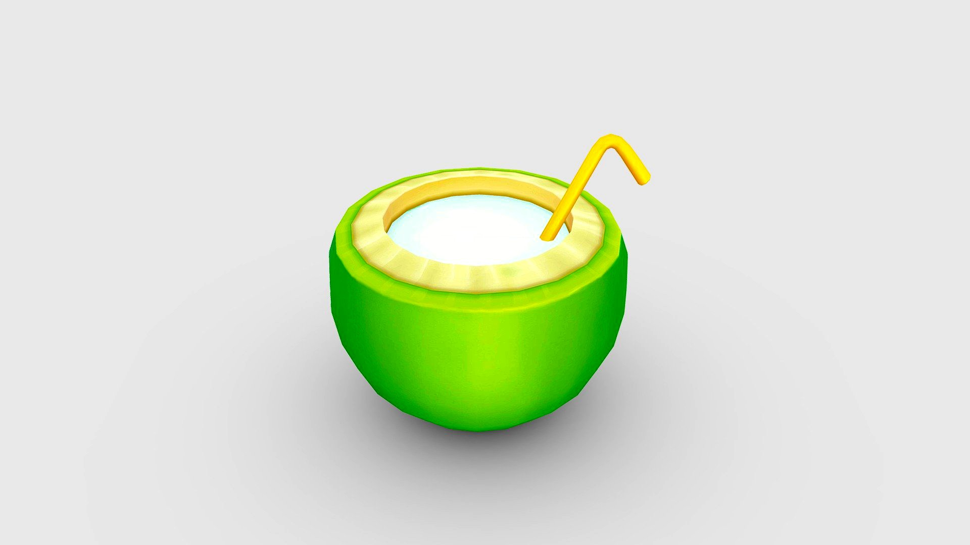 Cartoon Drink - Coconut Milk 3d model