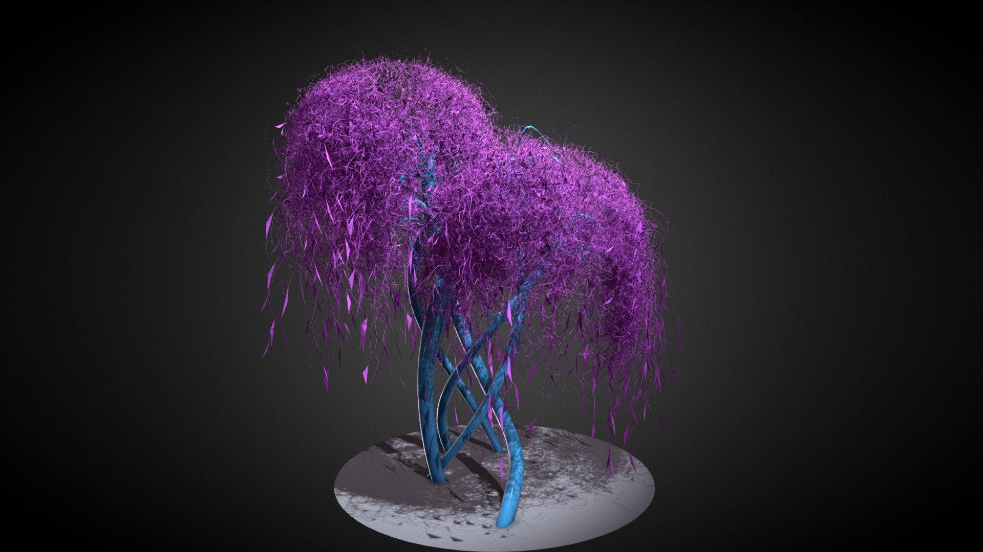 Fantasy alien tree - sci-fi vegetation 3d model