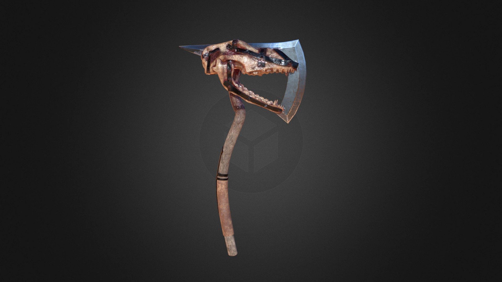 Wolf Skull Axe 3d model