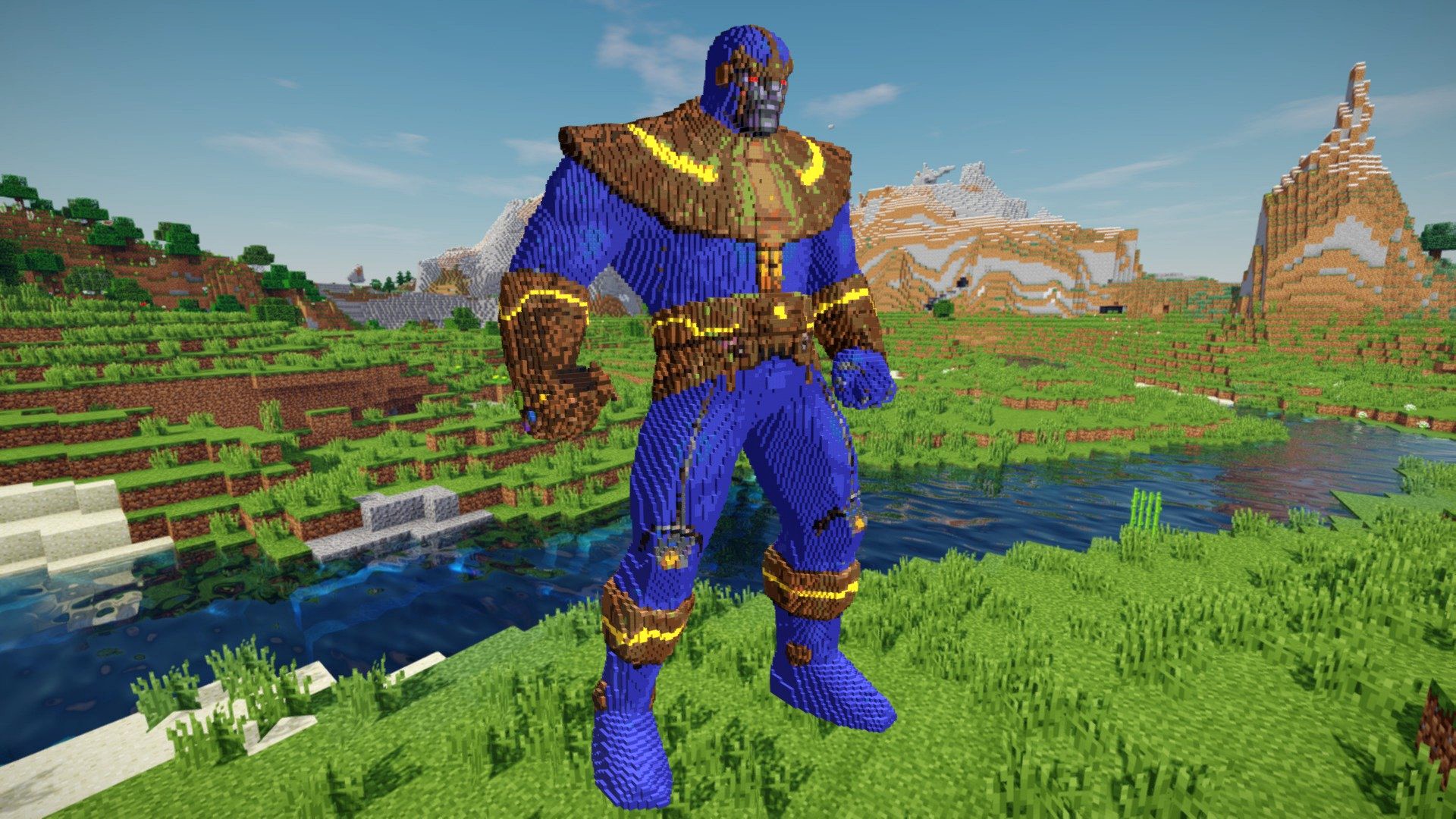 Minecraft Thanos Build Schematic 3d model