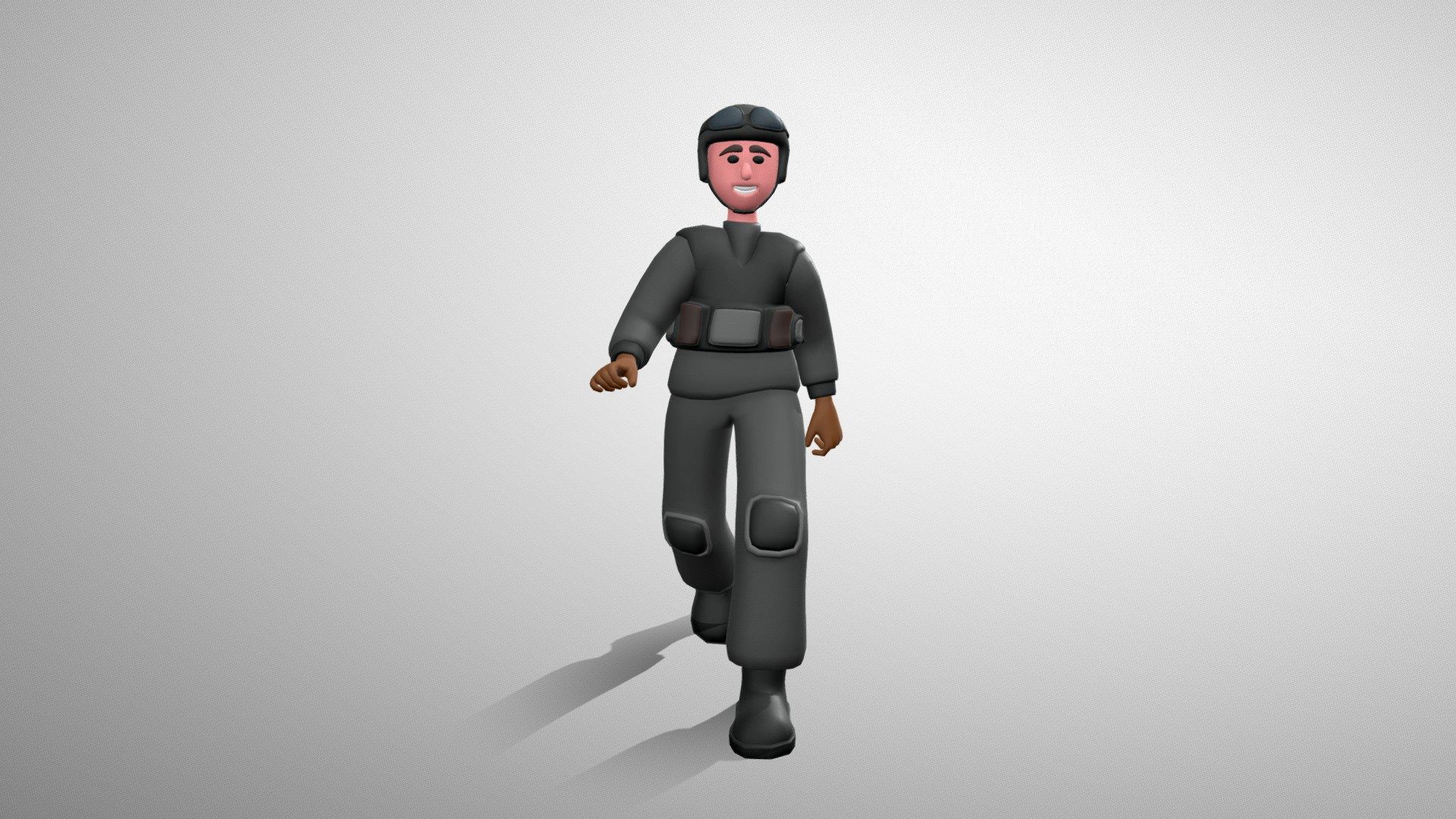 Stylized Man Soldier - Mixamo Rigged Character 3d model