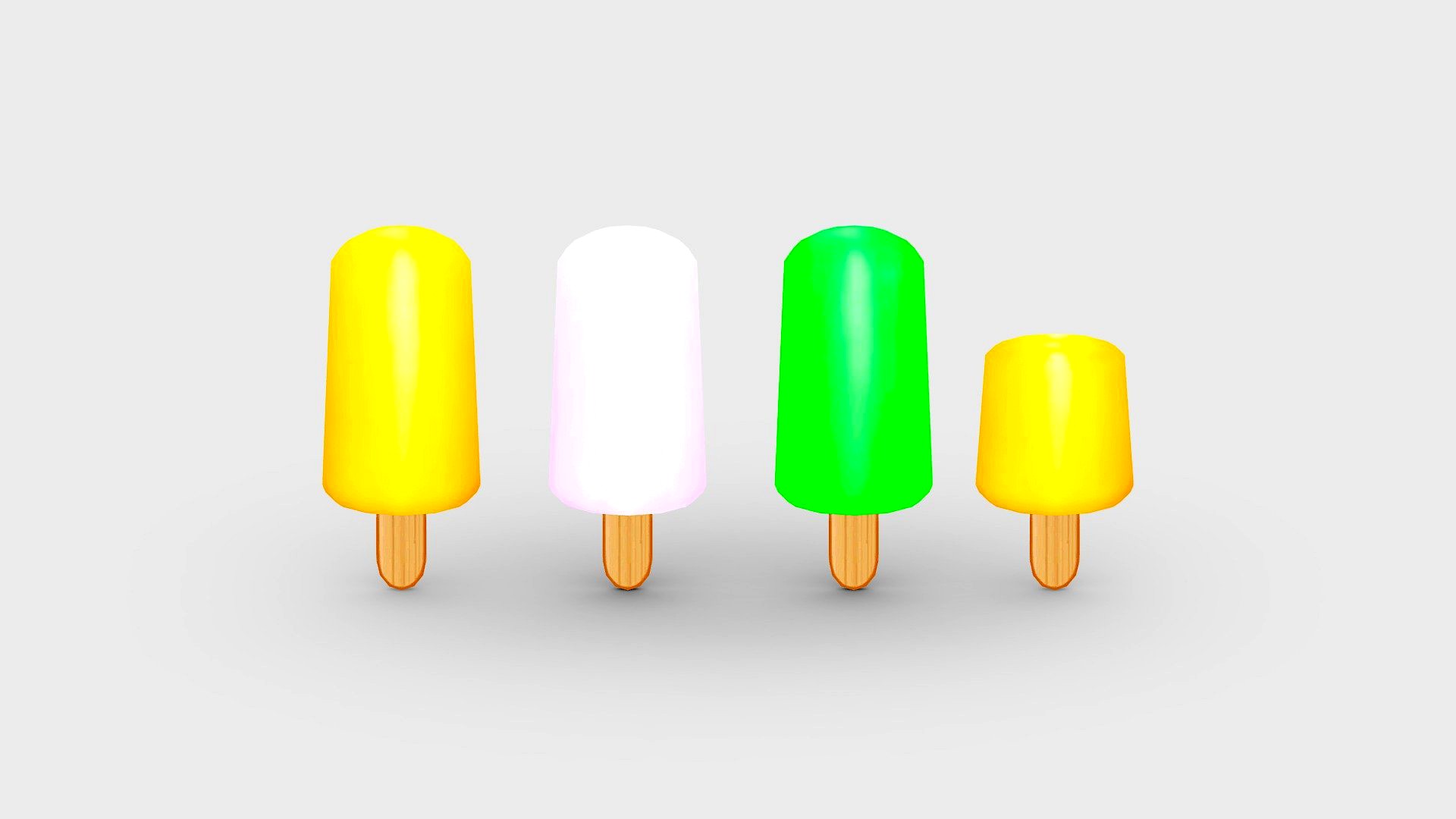 Cartoon popsicle - Ice cream 3d model