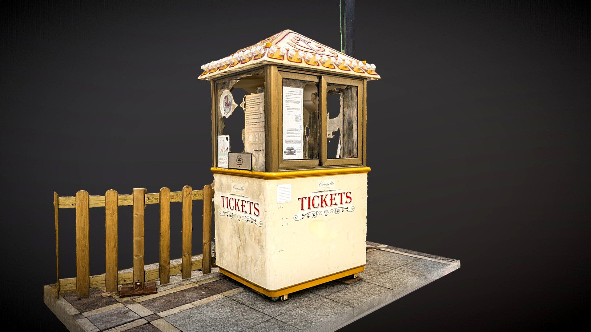 Ticket booth photogrammetry scan 3d model