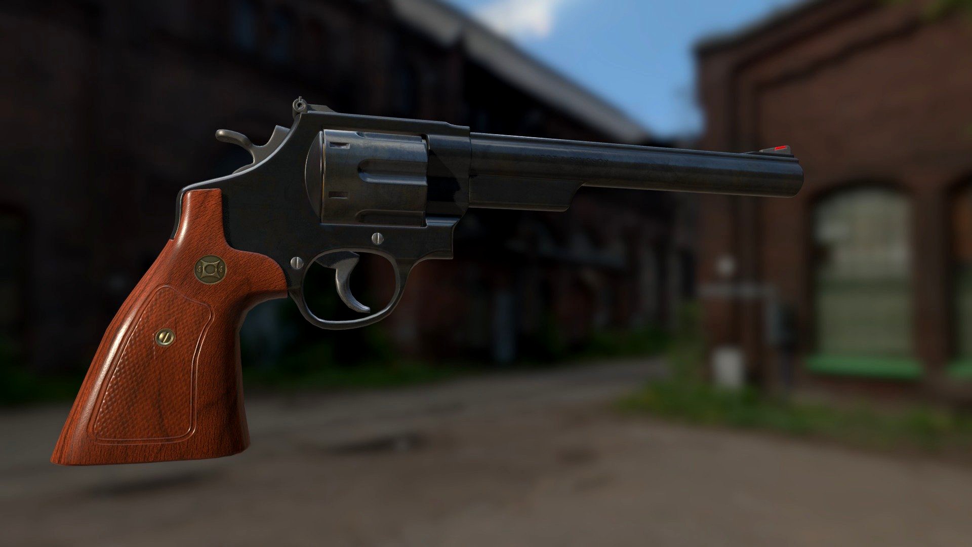 44 Magnum Revolver Game-Ready 3d model