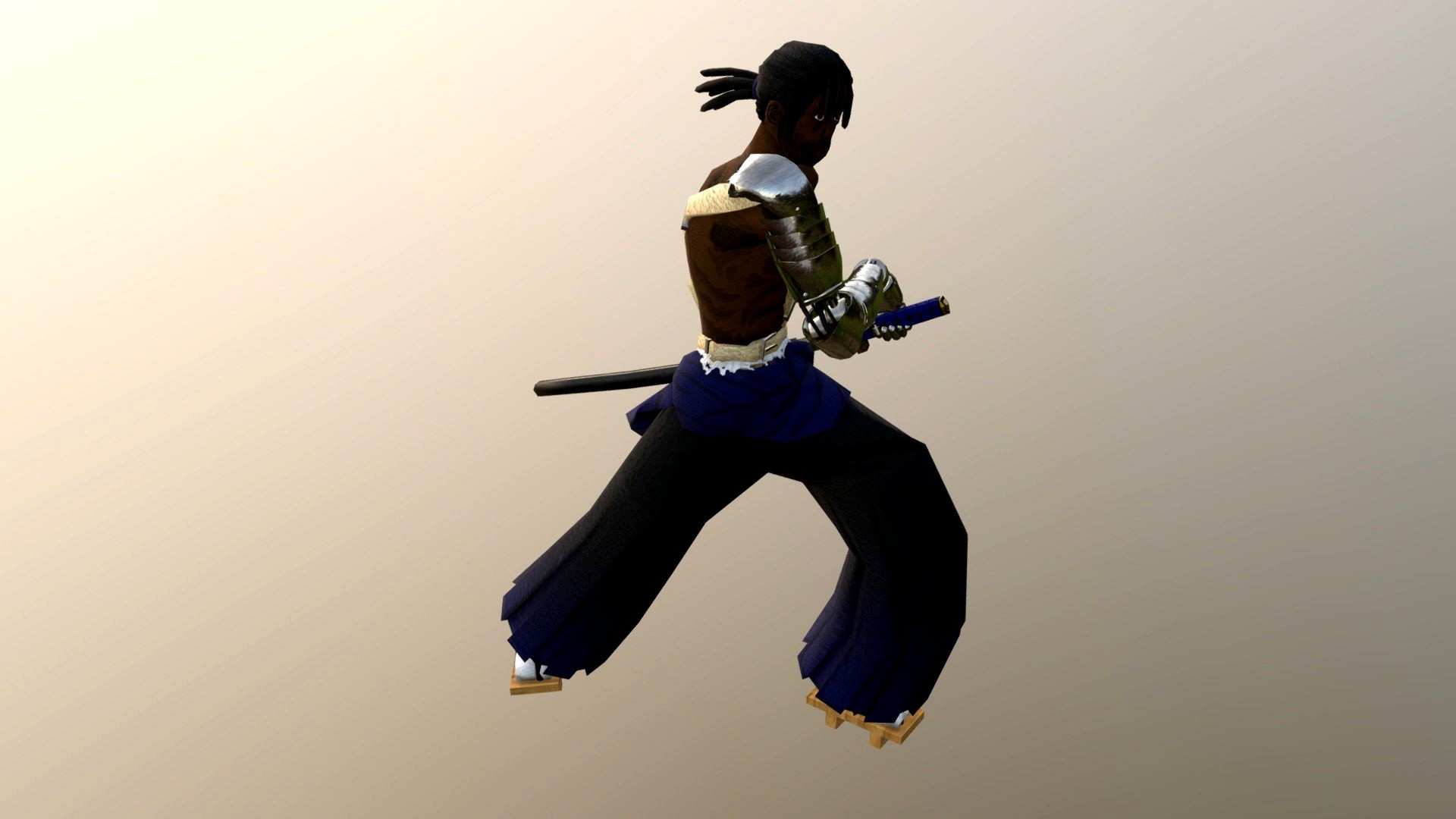 Mysterious Samurai Character 3d model
