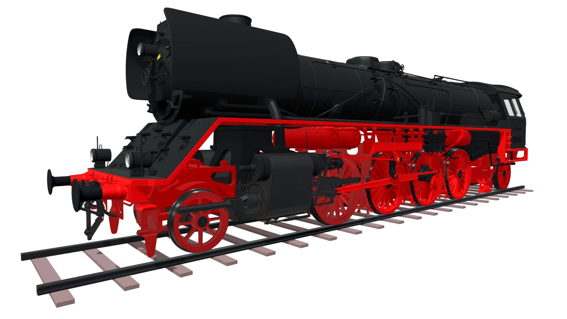 Steam Locomotive 3d model