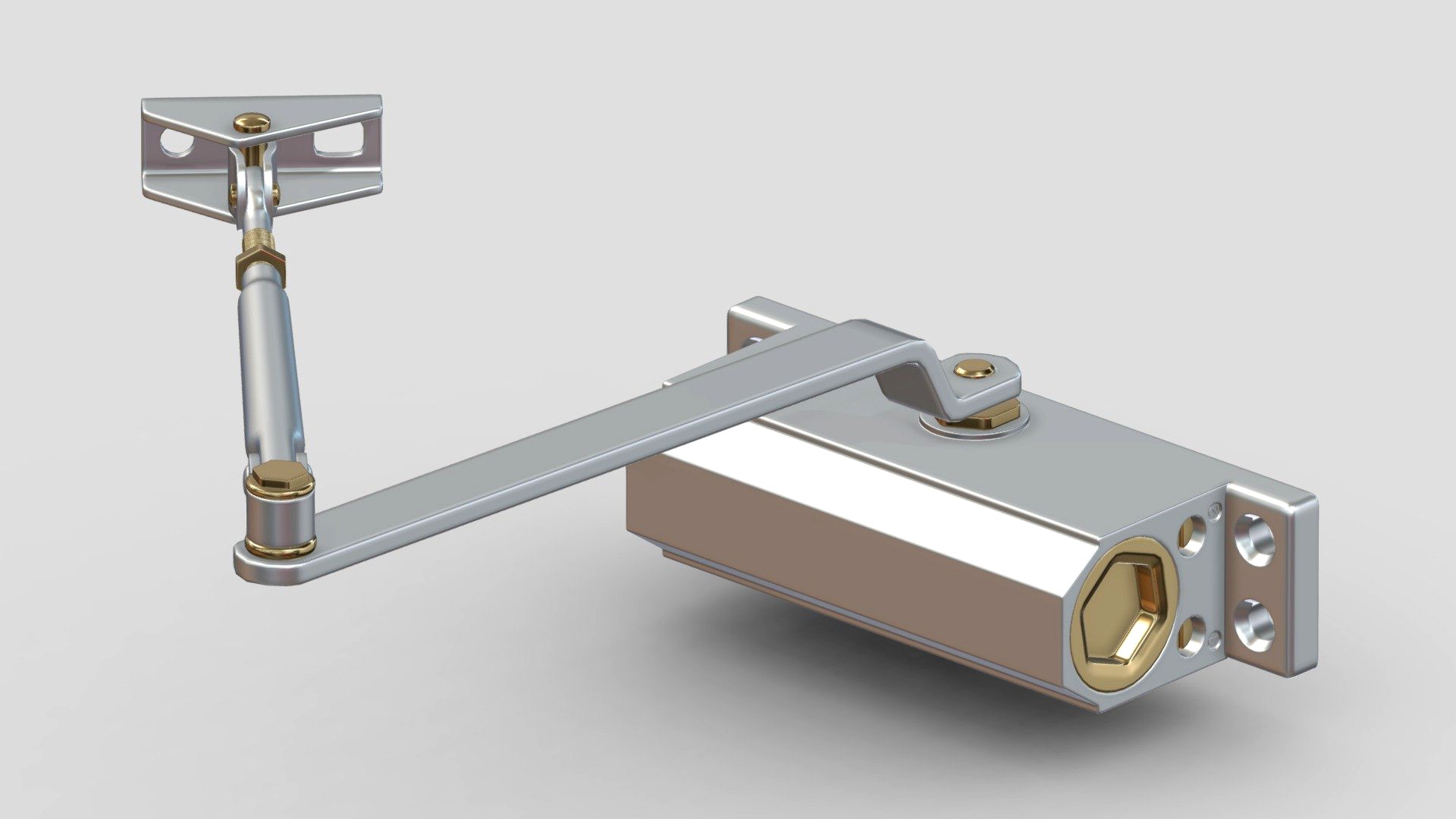 Hydraulic Door Closer 3d model
