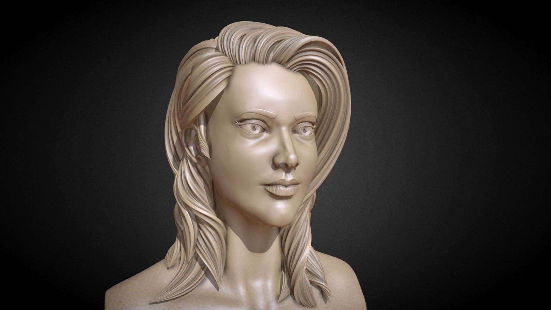Beautiful Female Bust 3d model