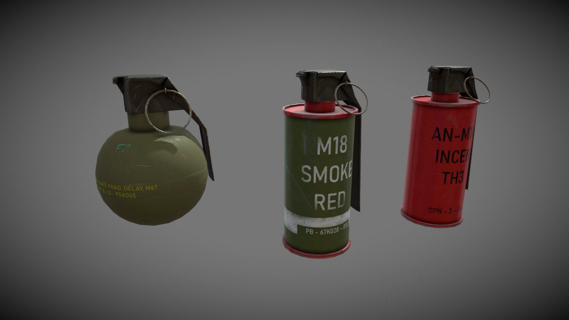 Grenades 3d model