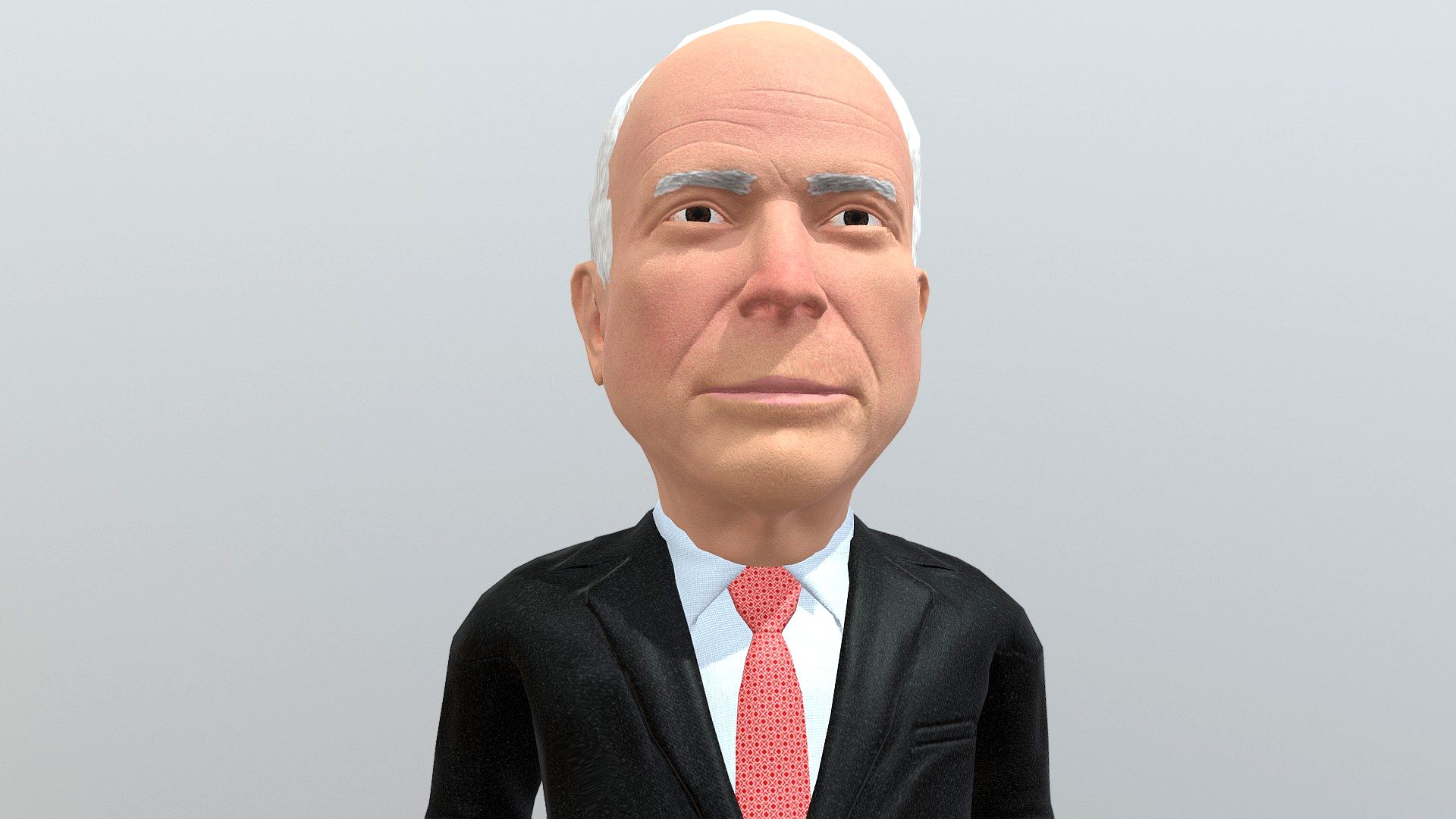John Mc Cain stylized 3d model