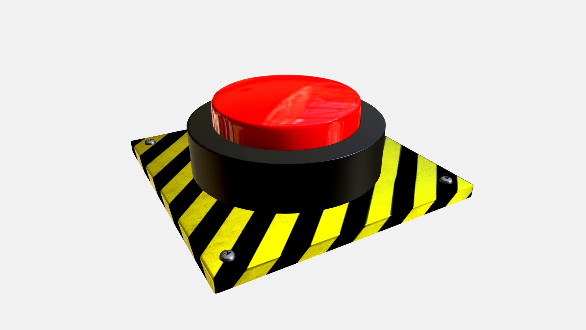 Big red button 3d model