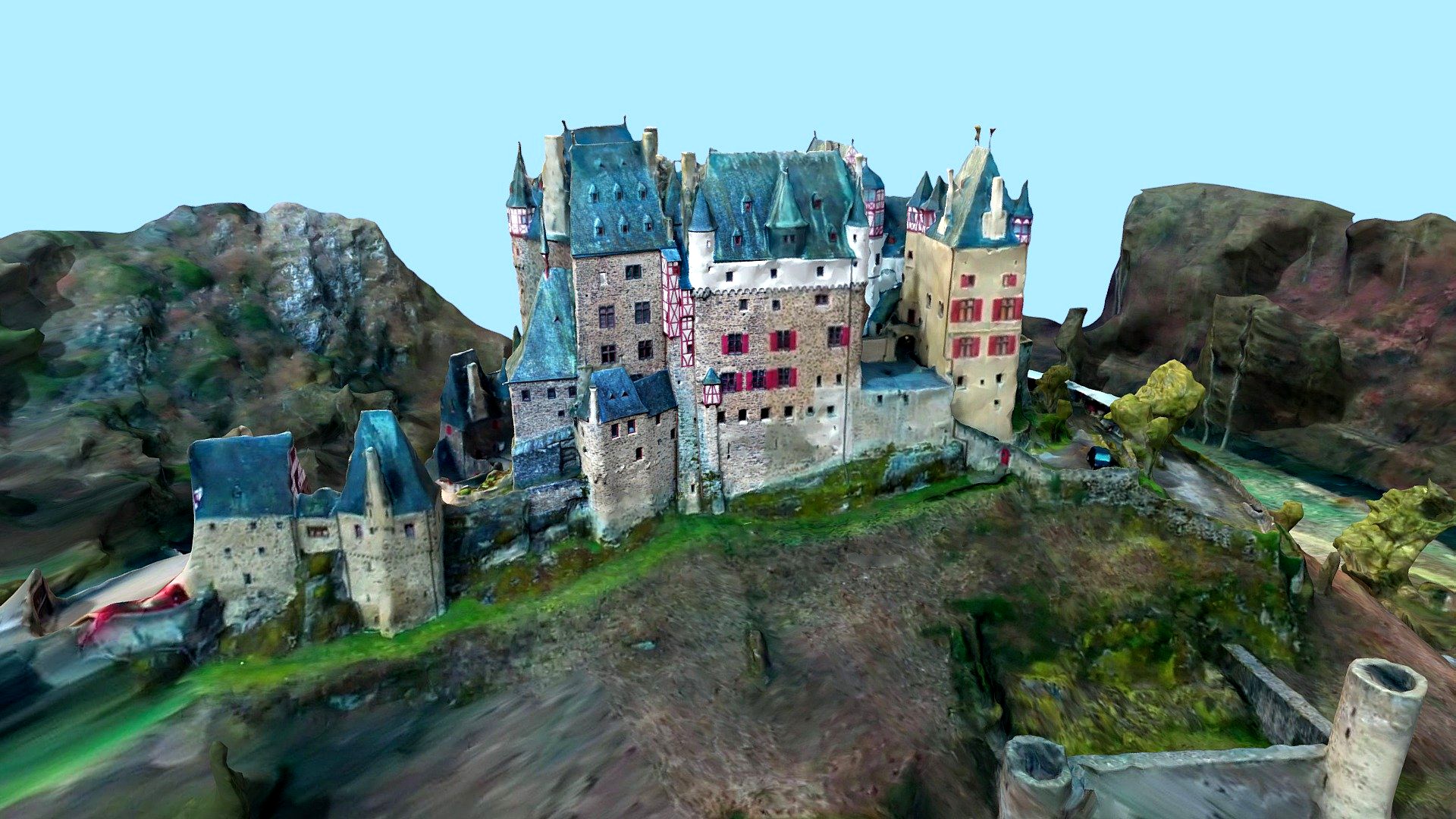 Old Eltz Castle, Burg, Ganerbenburg Germany 3d model