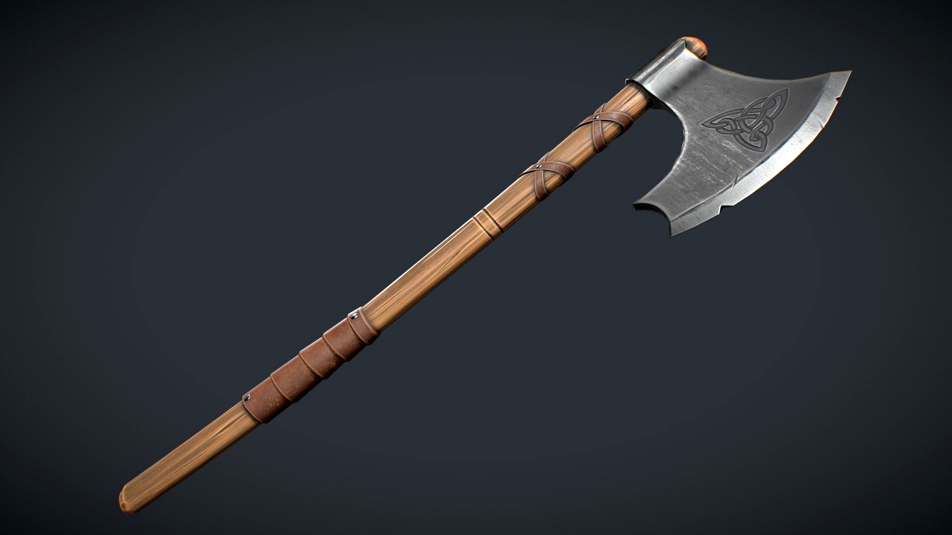Viking Weapons - Medium Axe III 3d model