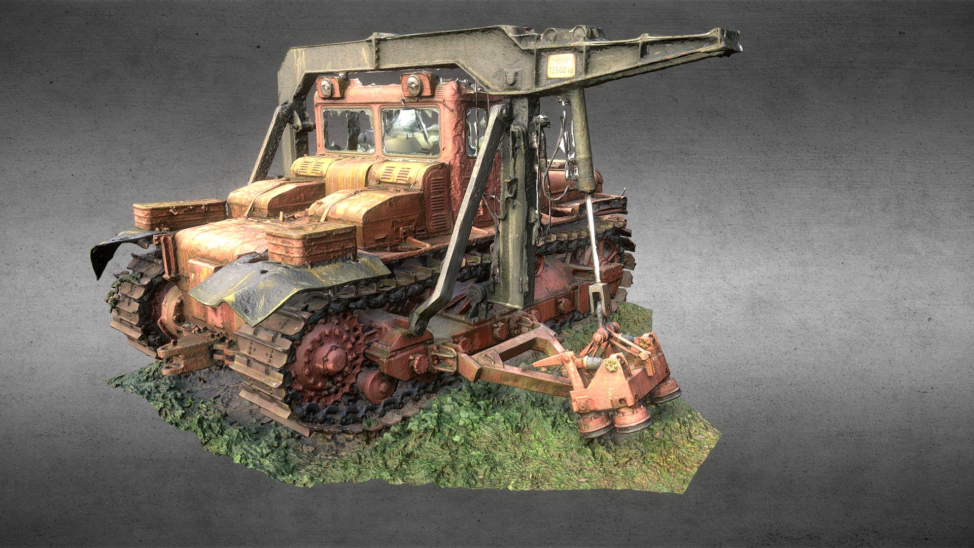 Bulldozer Machine - PBR textured 3d model