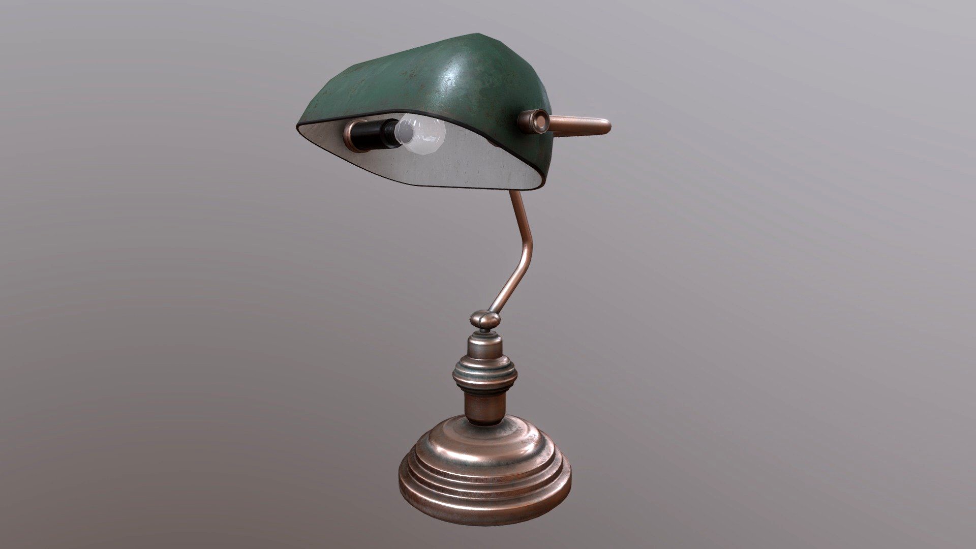 Game Art: Vintage Desk Lamp 3d model