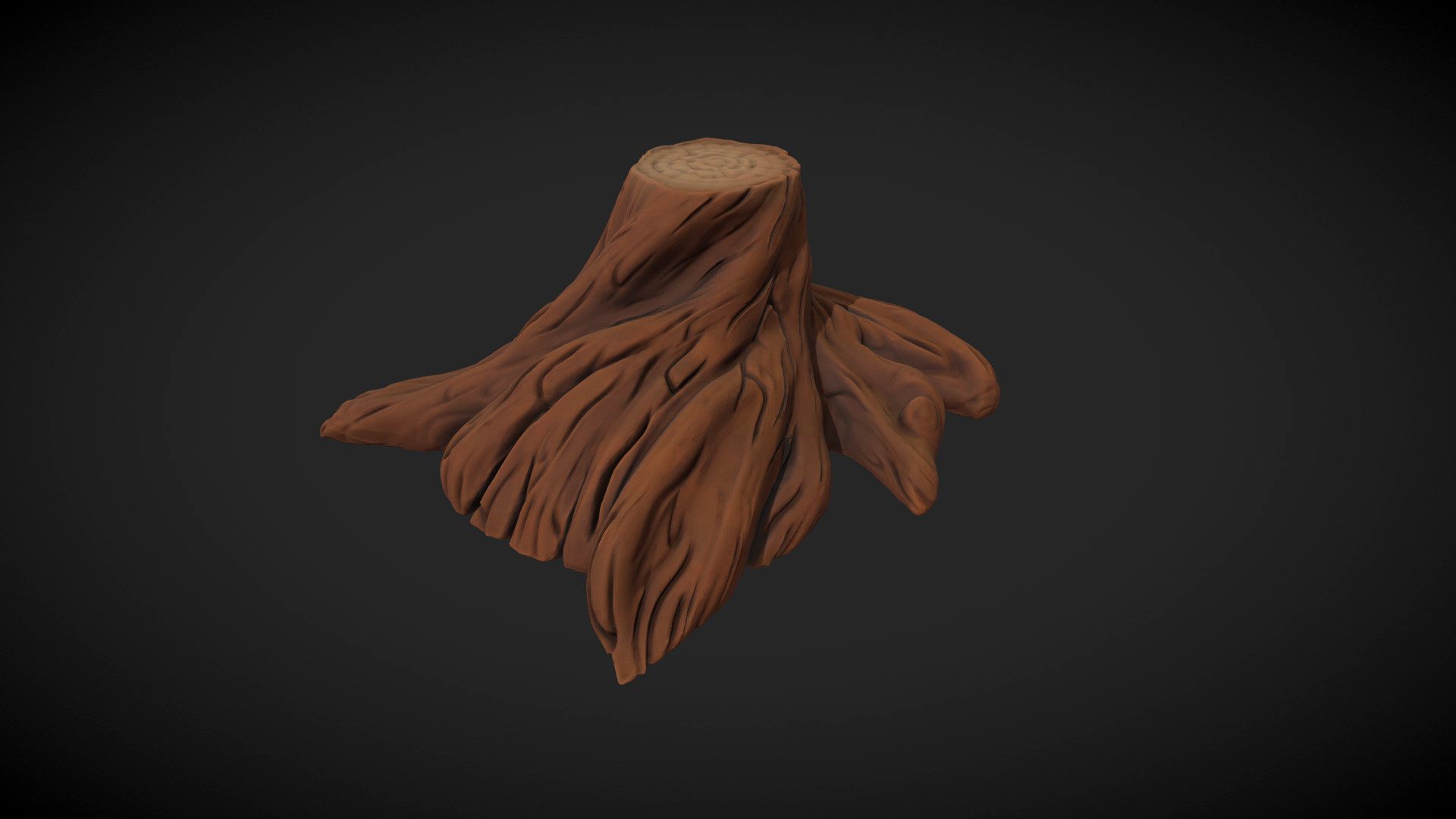 Stylized Tree Stump 3d model