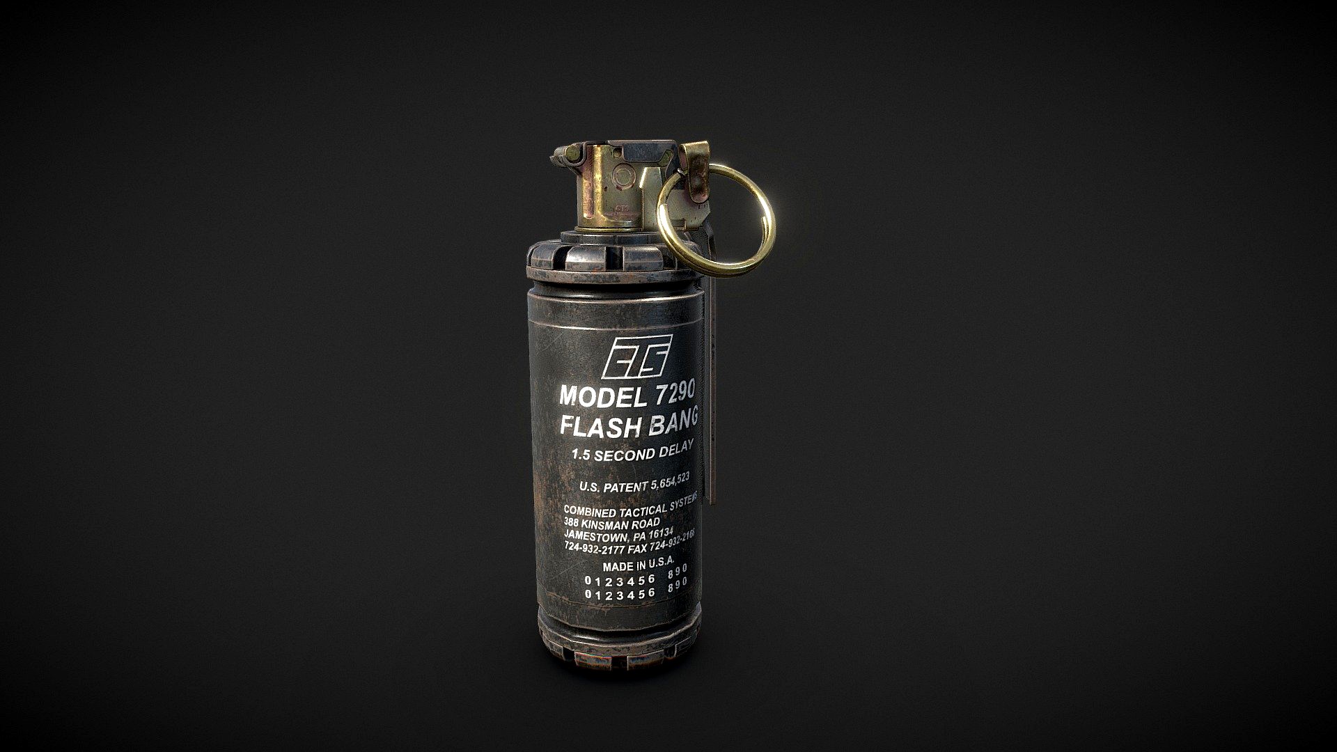 FlashBang 7290 Low-poly 3D model