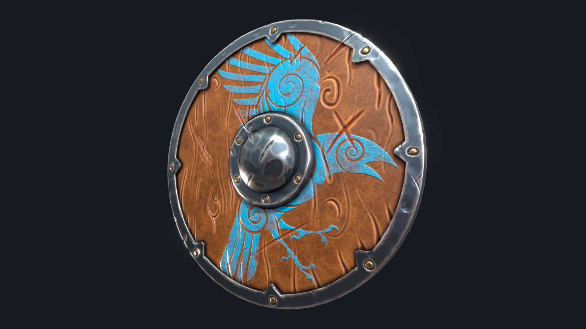 Viking Shield Stylized 3d model