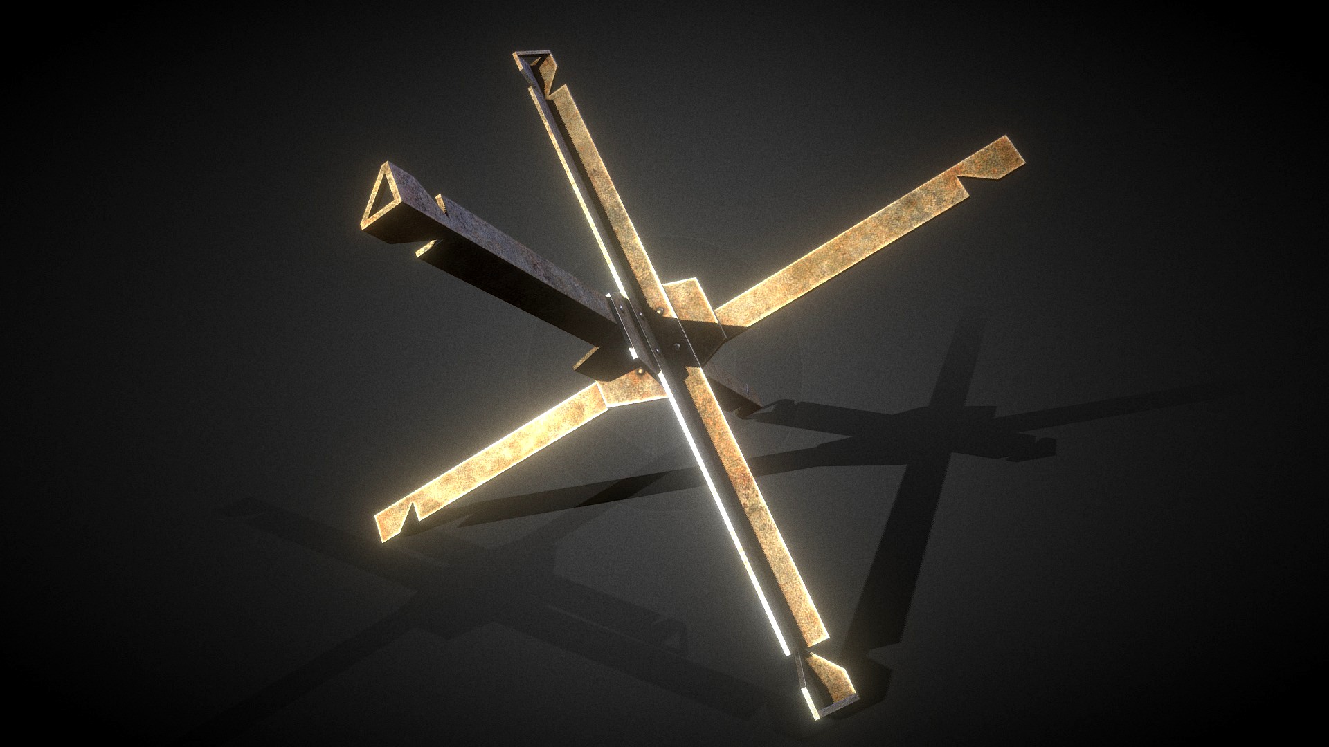 Hedgehog Tank Barrier 001 3d model